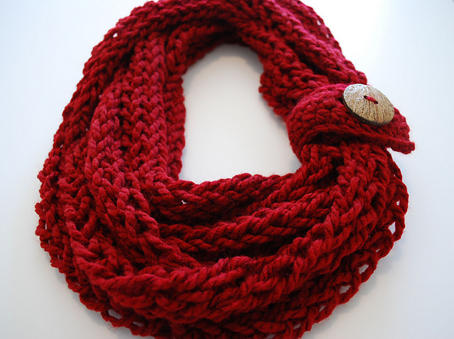 Ravelry: Infinity Button Scarf pattern by B.Hooked Crochet & Knitting