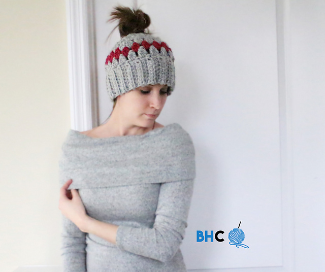 Ravelry: Messy Bun Hat pattern by B.Hooked Crochet & Knitting