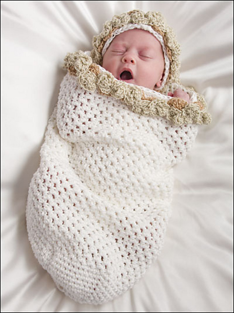 Ravelry: Roses and Lace Cocoon and Hat Set pattern by Sandy Powers