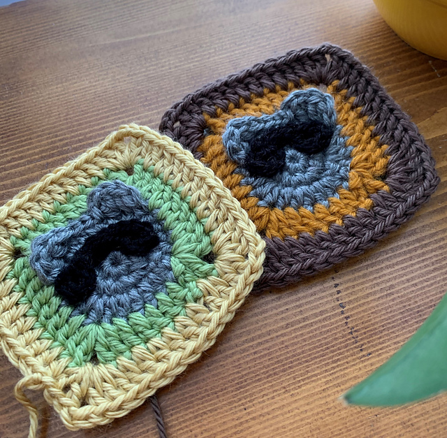 Ravelry: Little Raccoon Square pattern by Elizabeth Mareno