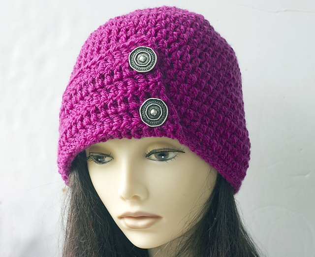 Ravelry: 1920's Style Flapper Cloche Hat pattern by Judy Stalus