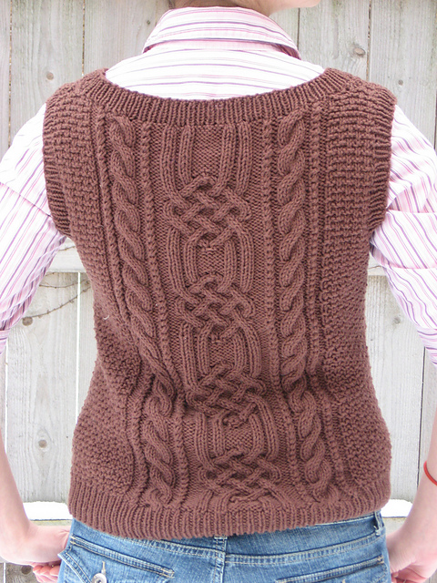 Ravelry: Aran Accent Vest pattern by Patons