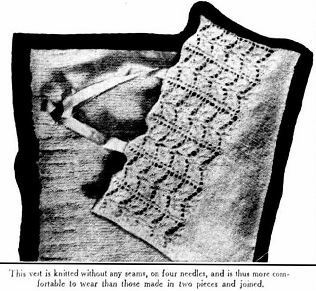 Ravelry: Leaf Pattern Vest pattern by B. Shaw