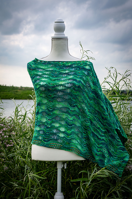 Ravelry: Blanco River Poncho Shawl pattern by Bethany Tiner