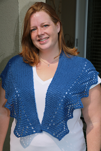 Ravelry: Delphinium Shoulder Scarf pattern by Barb Padwicki