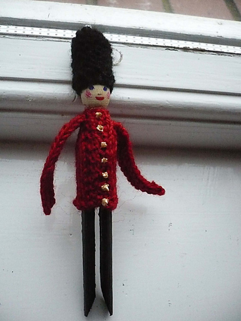 Ravelry: Knitted toy soldier Christmas decoration pattern by Marion Crick