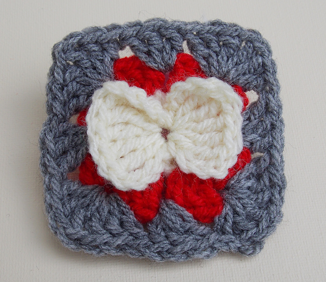 Ravelry: Bow Granny Square pattern by Crochet with Clare