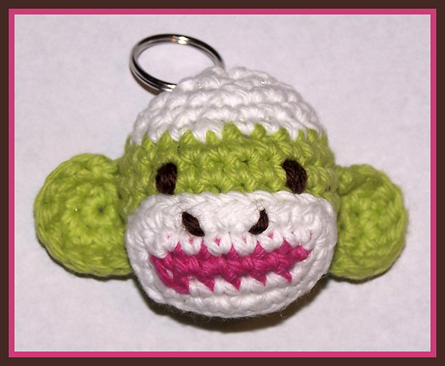 Ravelry: Sock Monkey Head Key Chain pattern by Lori Bokavich