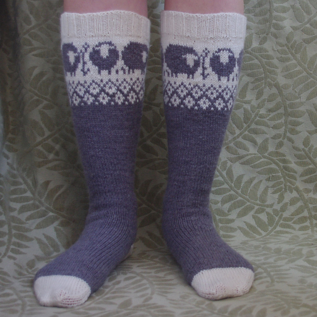 Ravelry: Sheep Farmer Socks pattern by Emma Skegdell