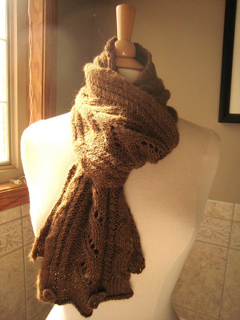 Ravelry: BonnieNurnberger's Lace, Cable, Scarf and Cowl all in one