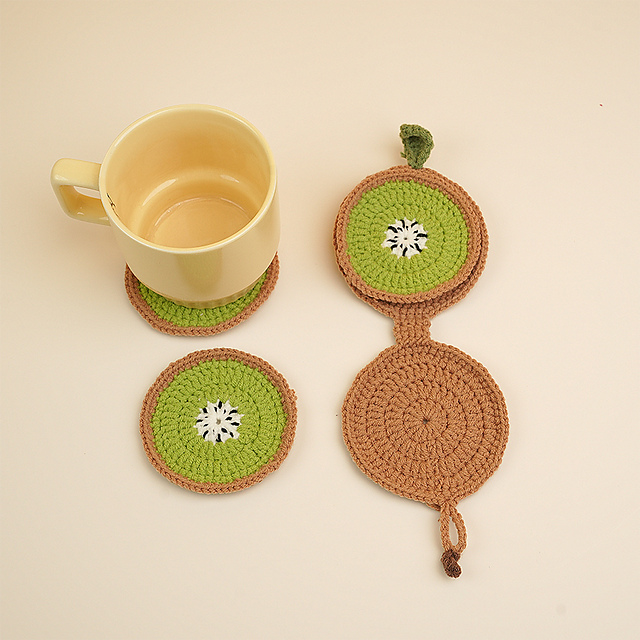 Ravelry: Kiwi Coasters pattern by Camille Brown