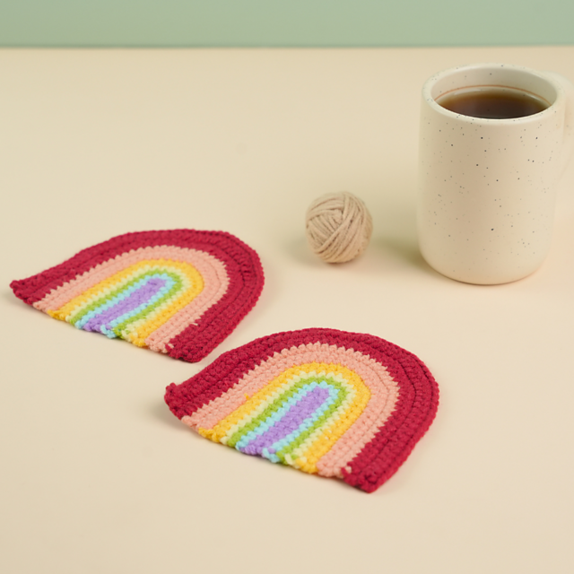 Ravelry: Rainbow Coaster Set pattern by Camille Brown