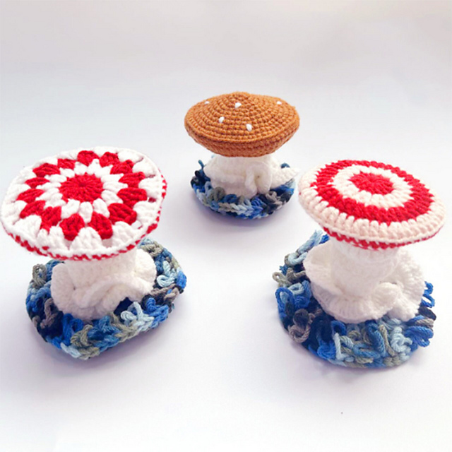 Ravelry: Mushroom Coaster Set pattern by Camille Brown