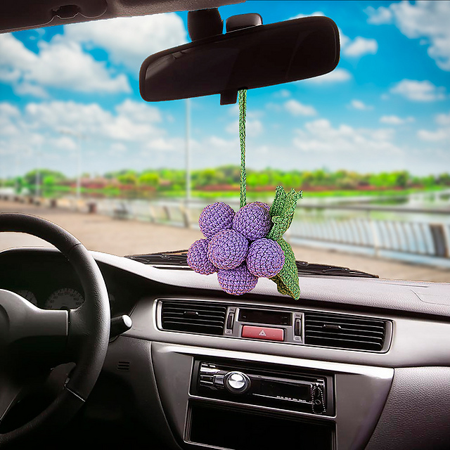 Ravelry: Grape Car Hanging pattern by Camille Brown