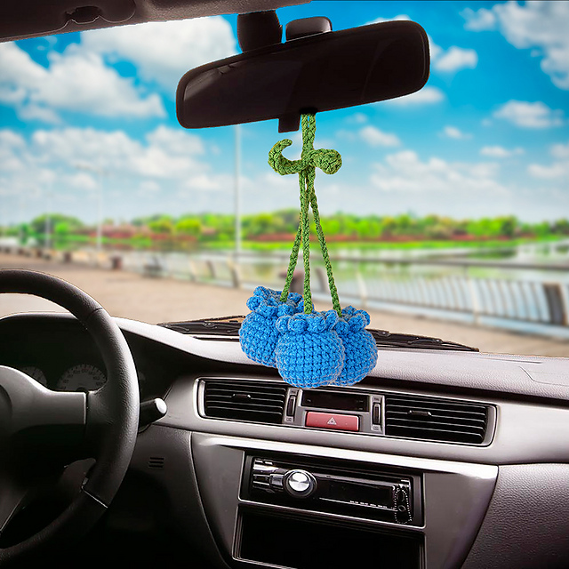 Ravelry: Blueberry Car Hanging pattern by Camille Brown