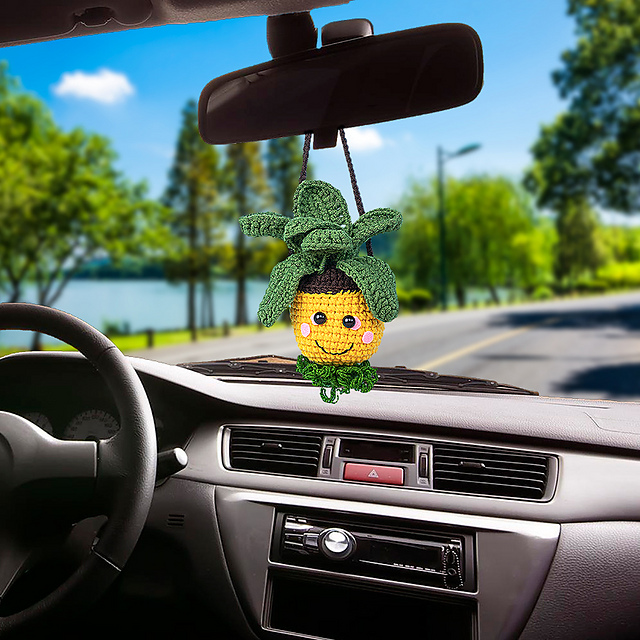 Ravelry: Pineapple Car Hanging pattern by Camille Brown