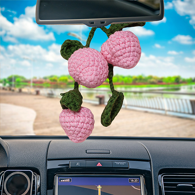 Ravelry: Peach Fruit Car Hanging pattern by Camille Brown