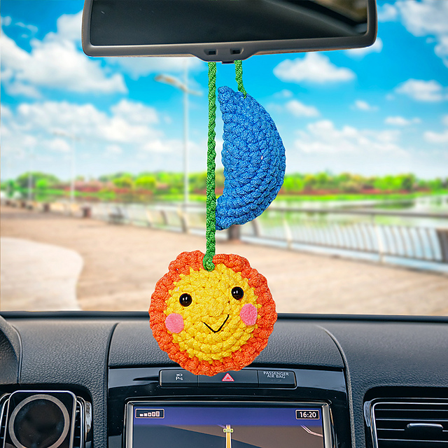 Ravelry: Moon And Sun Car Hanging pattern by Camille Brown