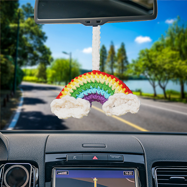 Ravelry: Rainbow Shaped Car Hanging pattern by Camille Brown