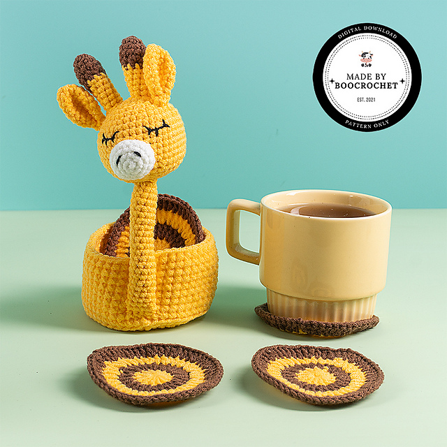 Ravelry: Giraffe Coaster Set pattern by Camille Brown