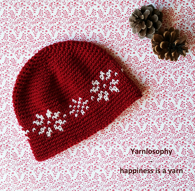 Ravelry: Snowflake hat pattern by Yarnlosophy by Marzia