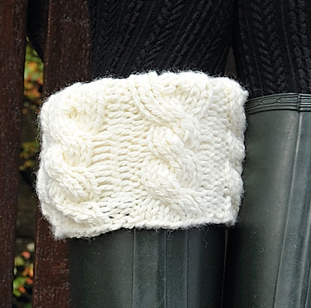 Ravelry: Cable Welly Boot Topper pattern by Kirstie McLeod