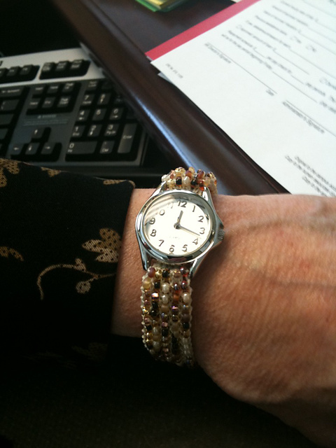 Ravelry: Watch with Bead Knit Band pattern by Mary Brunner
