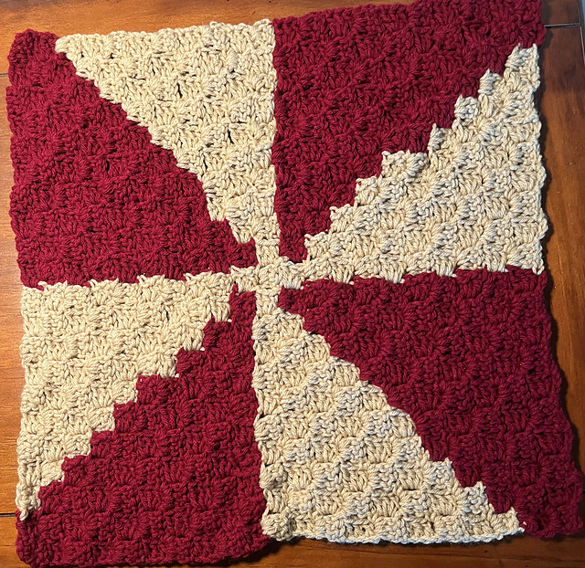 Ravelry: Crochet C2C – Pinwheel Quilt Block pattern by Square One ...