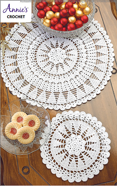 Ravelry: Christmas Trees Doily Set pattern by Margret Willson