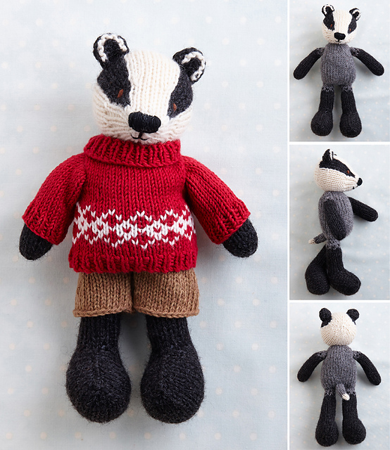 Ravelry: Badger in a sweater pattern by Julie Williams