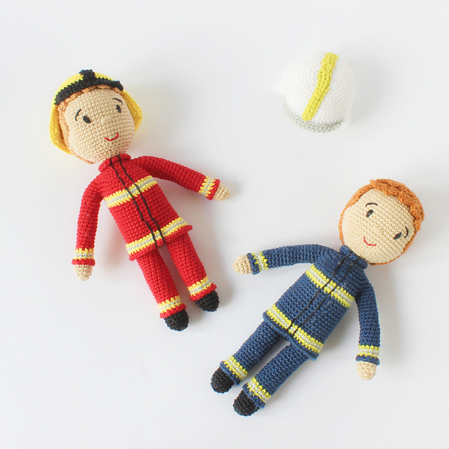 Ravelry: Andrew the crochet firefighter pattern by bunnymoonHU