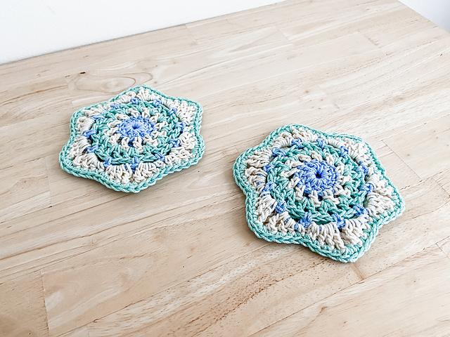 Ravelry: May Flowers Coasters pattern by Busted Hook Patterns