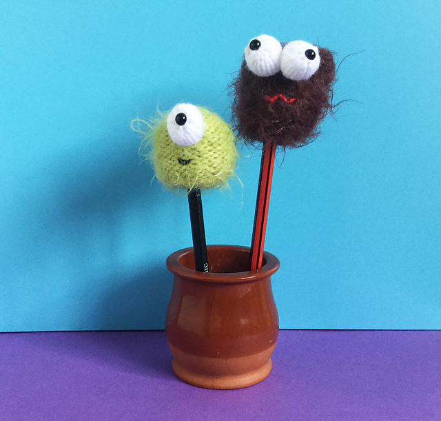 Ravelry: Monster Pencil Toppers pattern by Butterflylove1