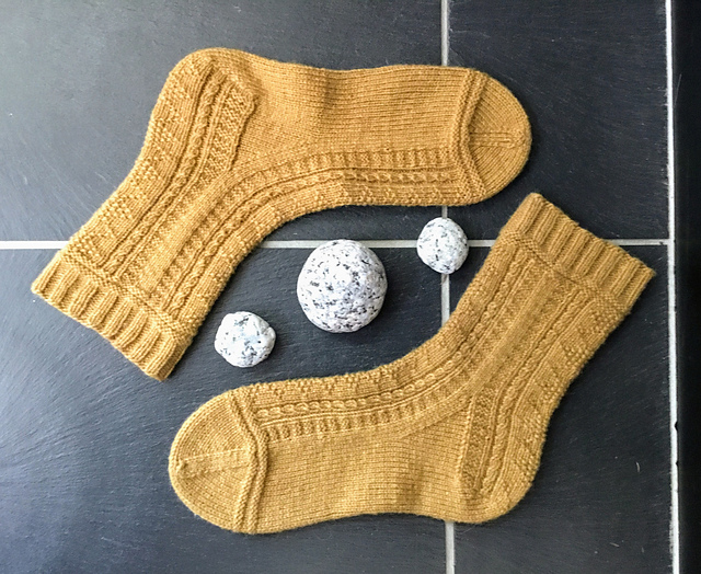 Ravelry: Gold Cove Socks pattern by Sandra Buzza
