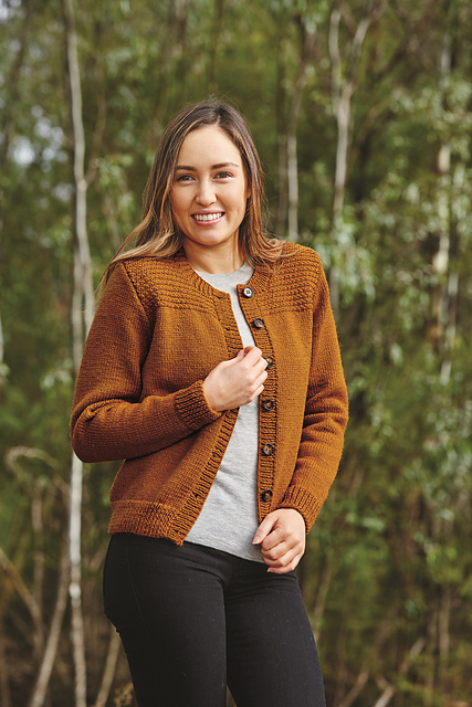 Ravelry: PT 8503 - Moss Shoulder Cardigan pattern by Bendigo Woollen Mills