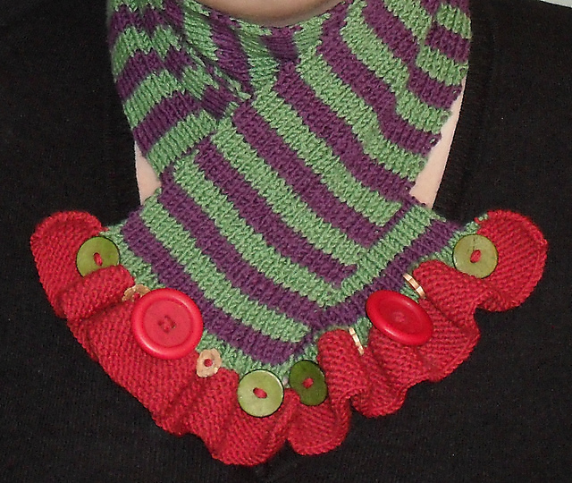 Ravelry: Stripey Button Scarf pattern by Antidote Yarns and Designs