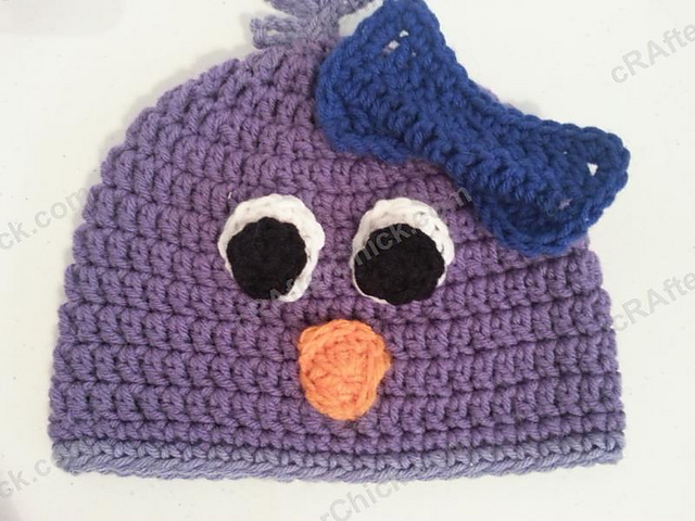 Ravelry: Rochelle's Pretty Purple Chick Beanie pattern by Niki Wyre