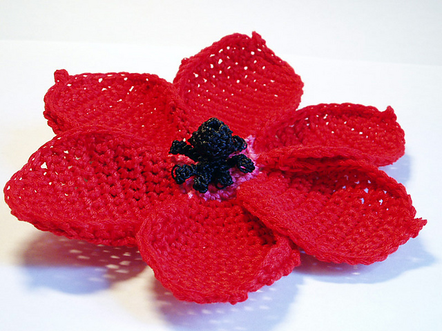 Ravelry: Red Anemone Flower pattern by Camelia Shanahan