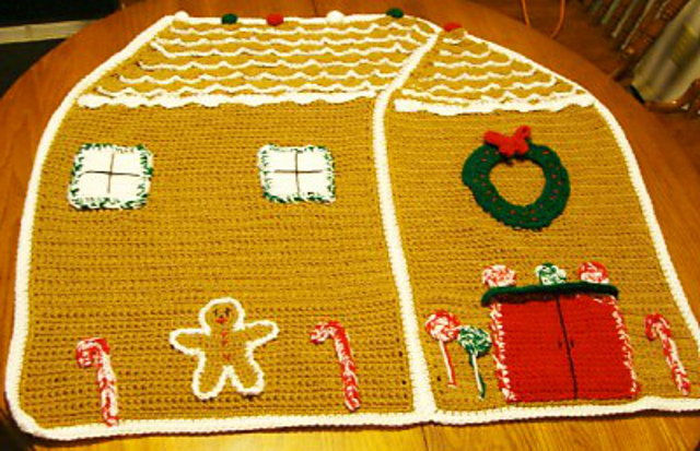 Ravelry: 492 Gingerbread House Afghan pattern by Sandy Powers