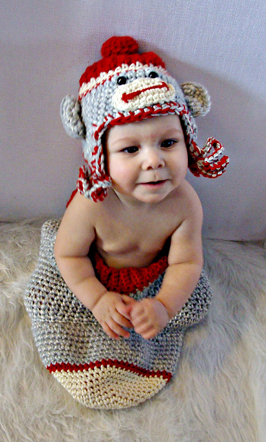 Ravelry: 411 Sock Monkey Cocoon pattern by Sandy Powers