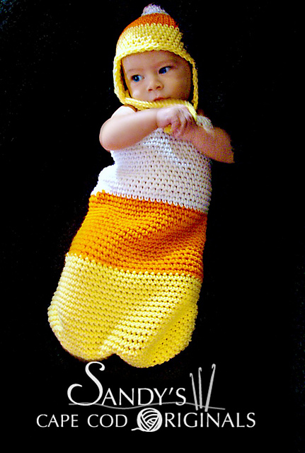 Ravelry: 632 candy corn cocoon pattern by Sandy Powers