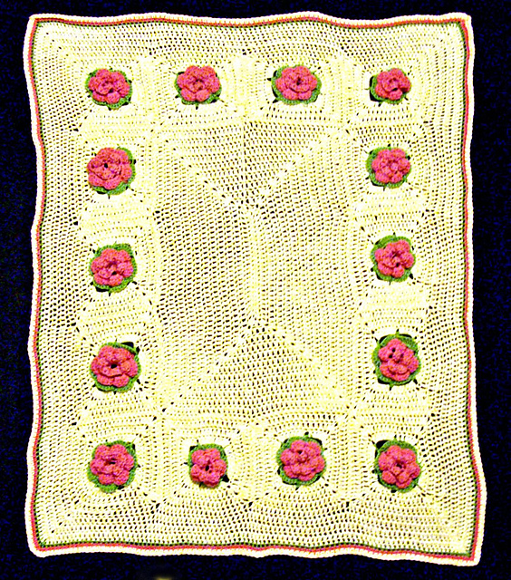 Ravelry: 151 Sweet Baby Rose Afghan pattern by Sandy Powers