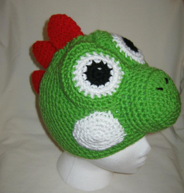 Ravelry: Dino Yo shi a lot beanie hat pattern by Pamela Katleba-Jenkins