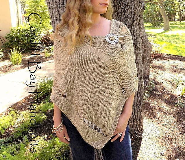 Ravelry: Esquel Drop Stitch Poncho pattern by Beth Ann Beck