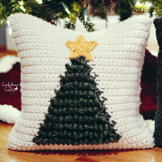 Ravelry: Country Christmas Tree Pillow pattern by Carly Correll