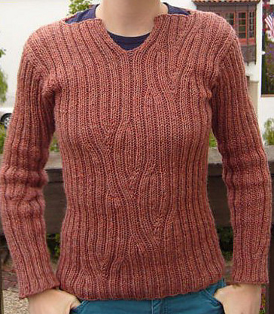 Ravelry: Slinky Tree Bark Rib Tunic pattern by Teva Durham