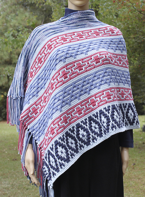 Ravelry: Tribal Traditions Poncho & Afghan pattern by Carol Hegar