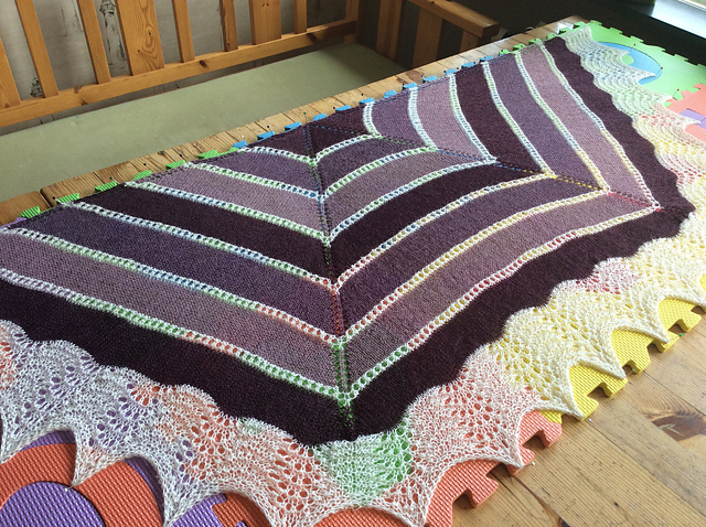 Ravelry: Raspberry Parfait Shawl pattern by Karen Walker