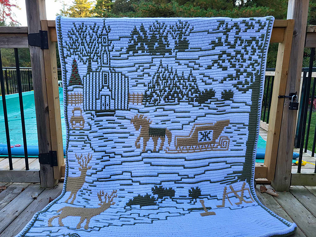 Ravelry: A Frosty Morning Mosaic Overlay Blanket/Throw pattern by Carol ...