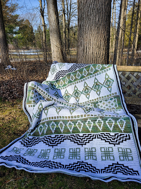 Ravelry: Endeavour Overlay Mosaic Blanket pattern by Carol Webster